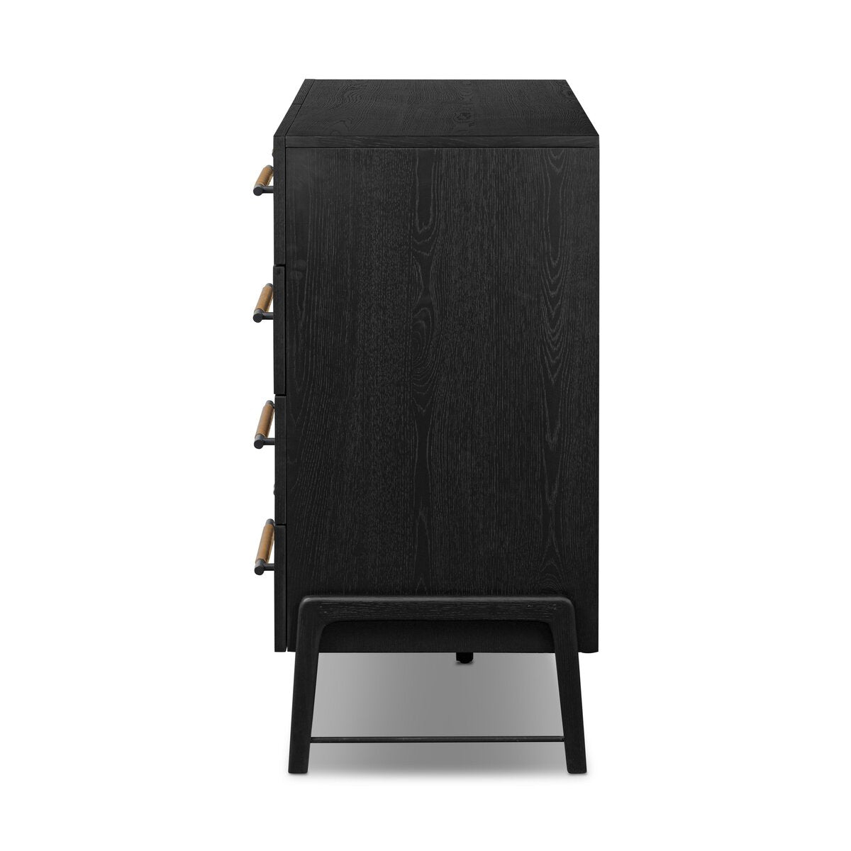 Rosedale 8 Drawer Tall Dresser - Ebony Oak Veneer – LIVING.KY