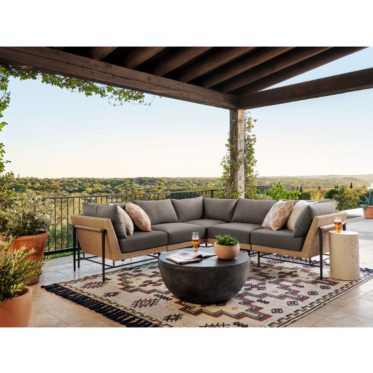 Cavan Outdoor Corner Chair-Faux Hyacinth – LIVING.KY