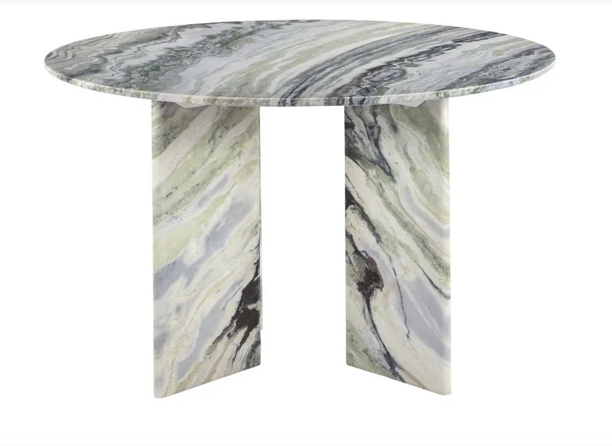 Celia Round Dining Table - Green Onyx Marble – LIVING.KY