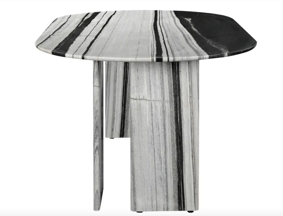 Celia Oval Dining Table - Panda Marble – LIVING.KY