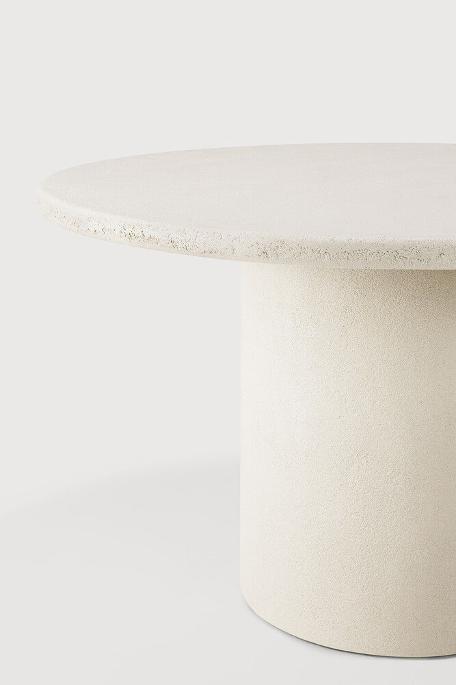 Elements Dining Table - Microcement - Off White - round 49" – LIVING.KY